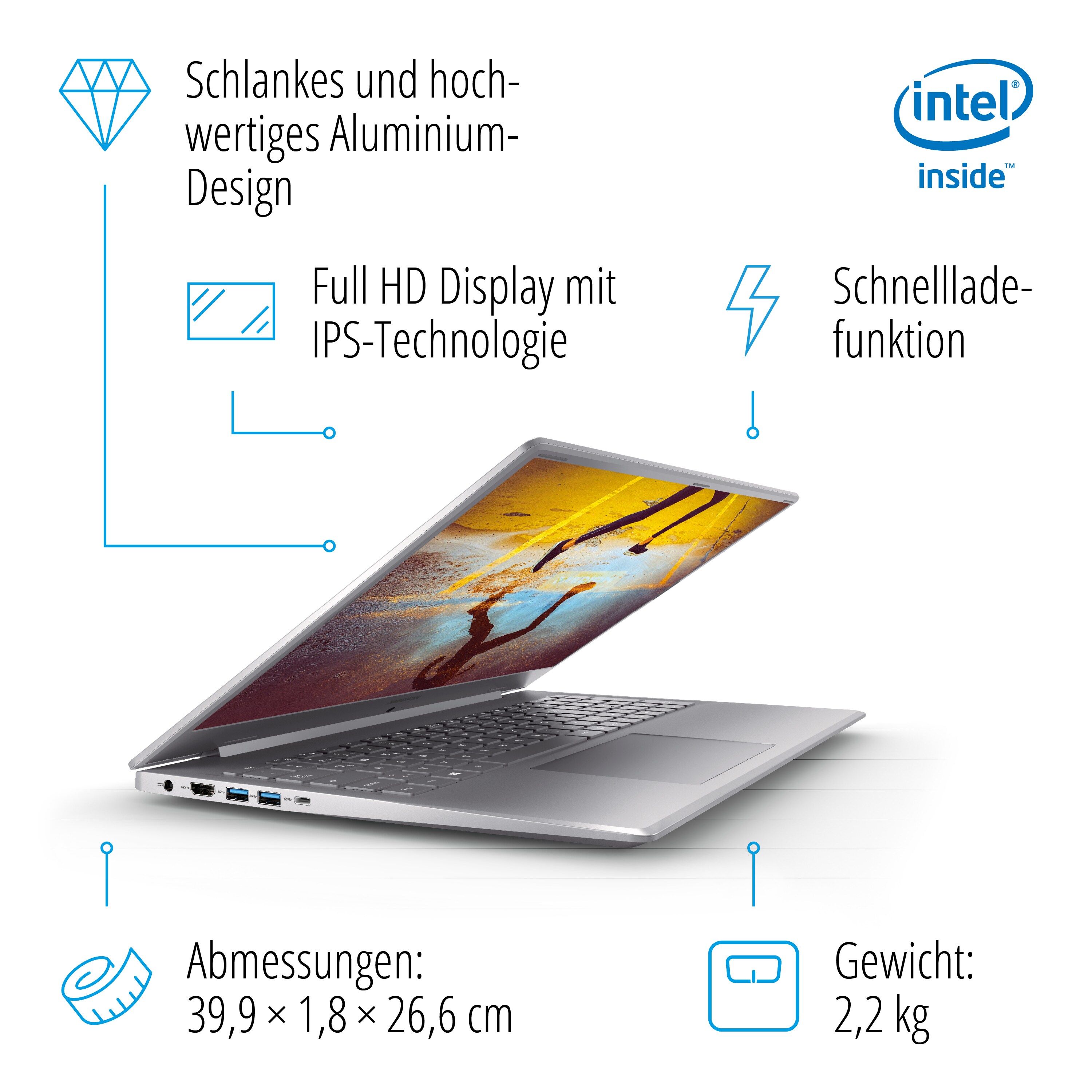 MEDION® AKOYA® S17401, Intel® Pentium® Gold 5405U, Windows 10 Home, 43 ...