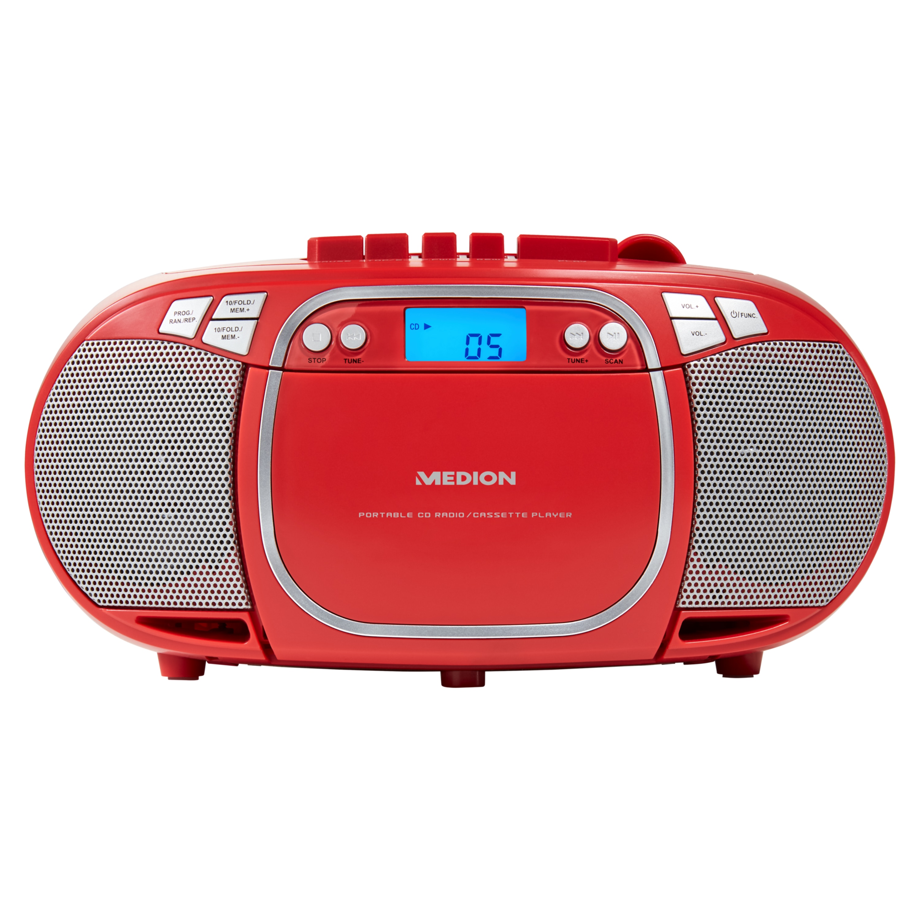 MEDION® LIFE® E66476 CD-/MP3-/Kassettenspieler, LC-Display mit ...