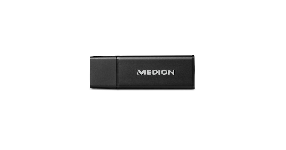 MEDION® E88105 Clé USB 3.0, 128 Go, boîtier robuste en aluminium, Plug ...