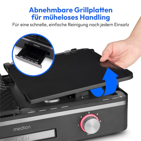 MEDION® LIFE Tischgrill mit Dual-Zonen-System (MD12027)